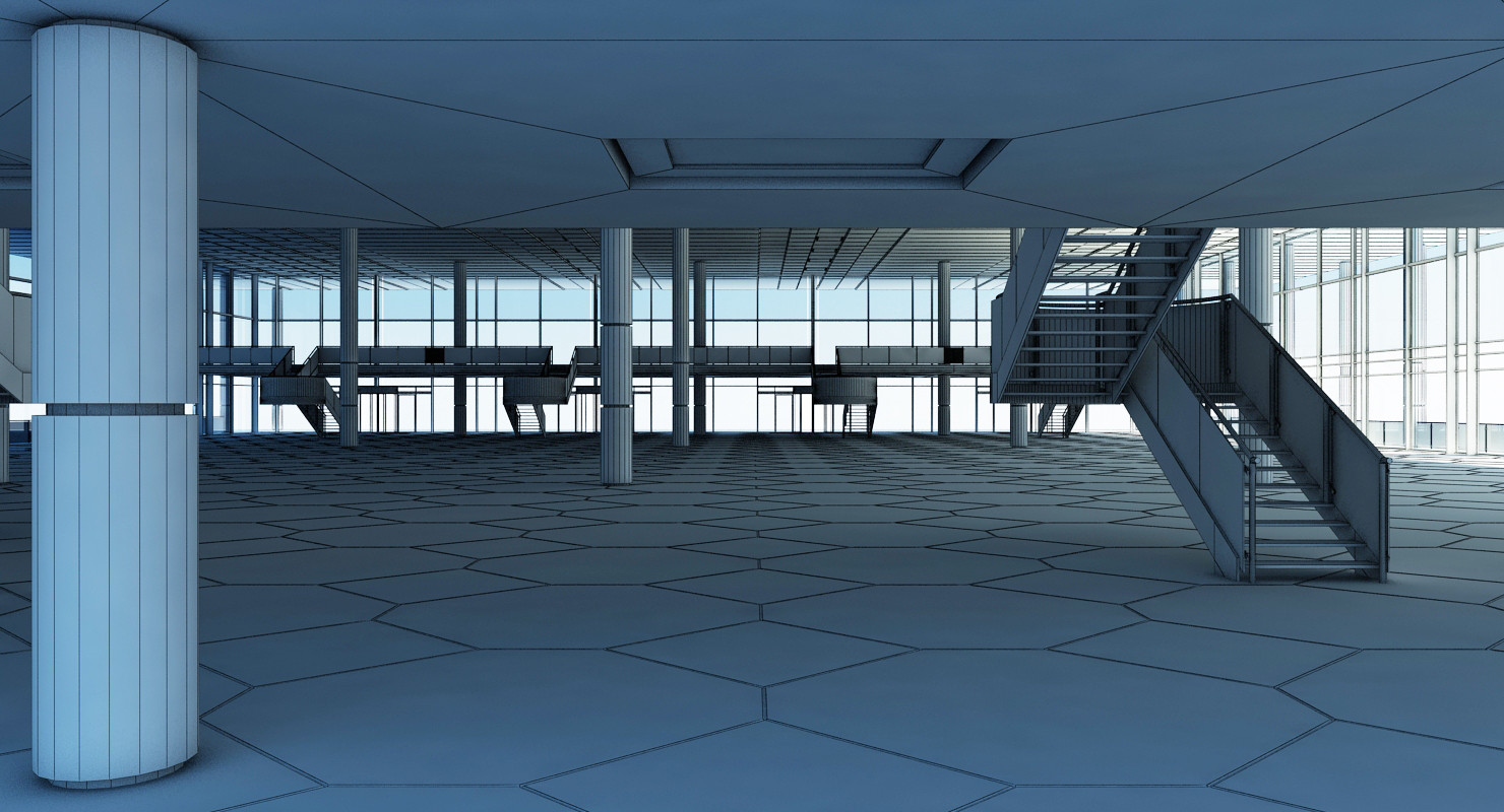 ArtStation - Modern Glass Building Interior And Exterior | Resources
