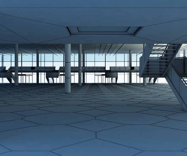 ArtStation - Modern Glass Building Interior And Exterior | Resources