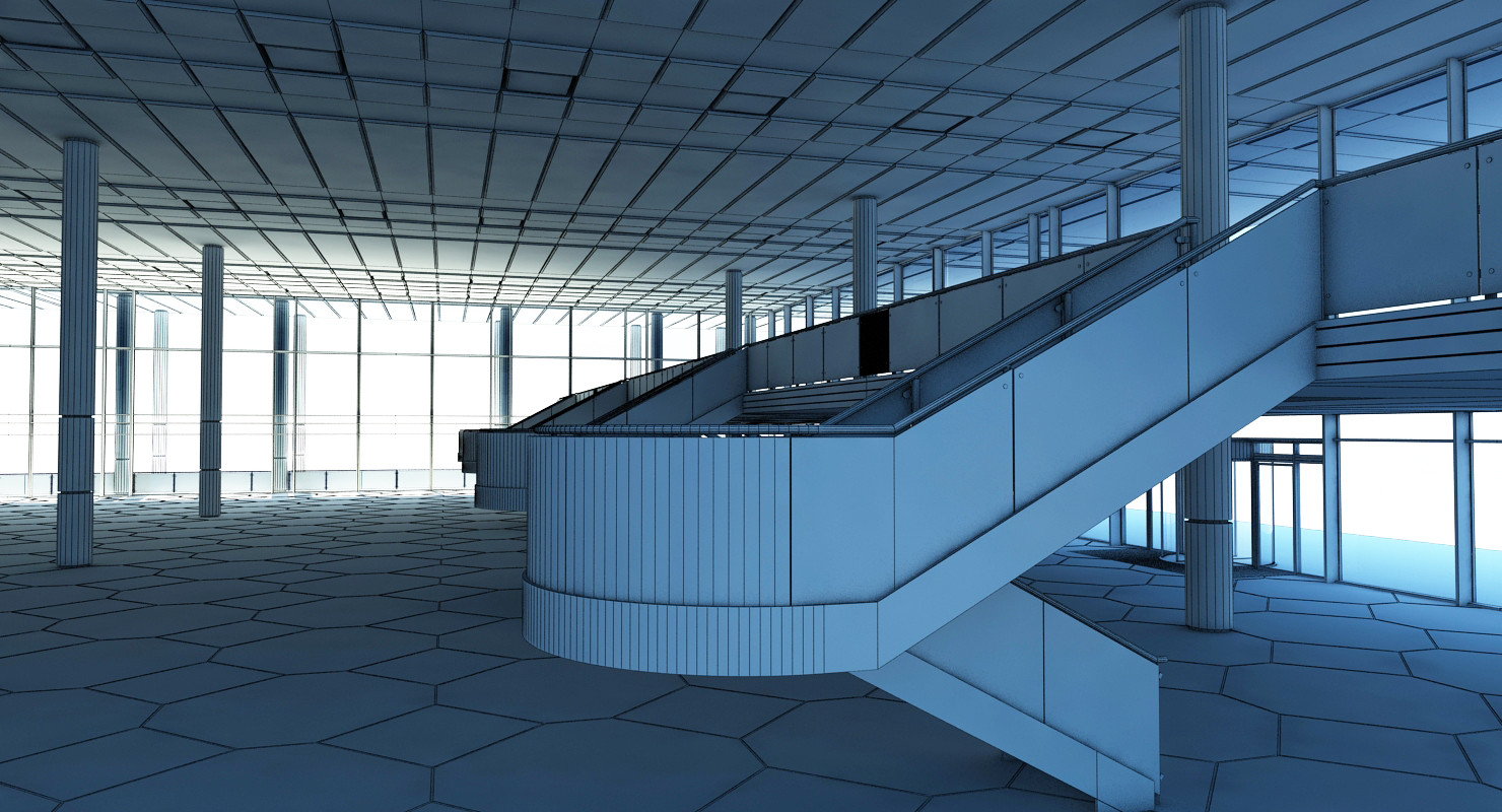 ArtStation - Modern Glass Building Interior And Exterior | Resources