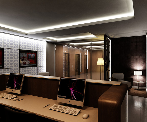 ArtStation - Classic Office Interior Night Scene | Resources