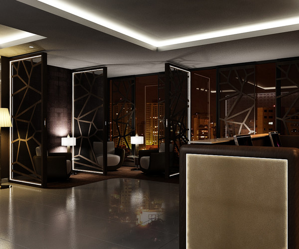 ArtStation - Classic Office Interior Night Scene | Resources