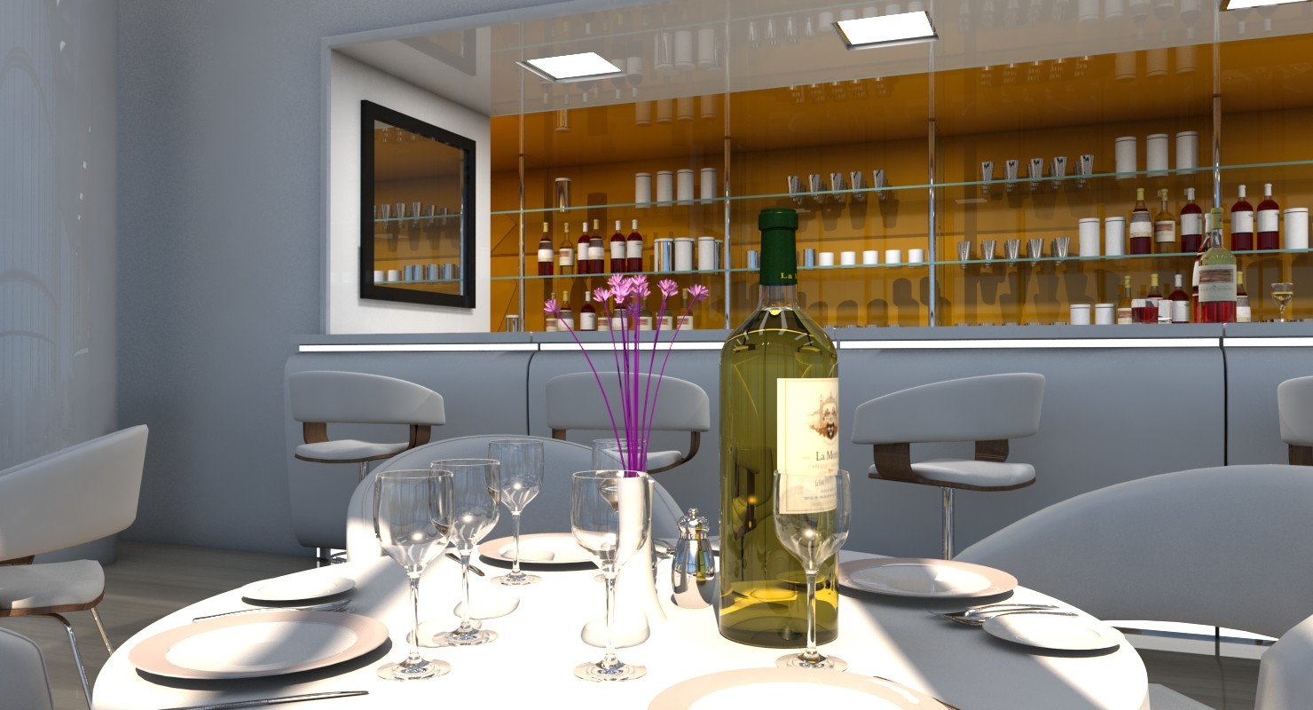 ArtStation - Restaurant Interior 3D Model | Resources
