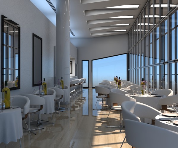 ArtStation - Restaurant Interior 3D Model | Resources