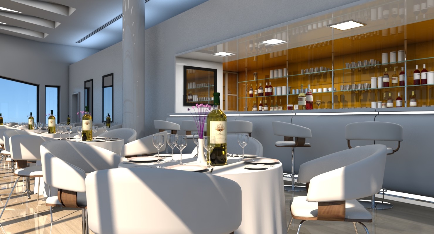ArtStation - Restaurant Interior 3D Model | Resources
