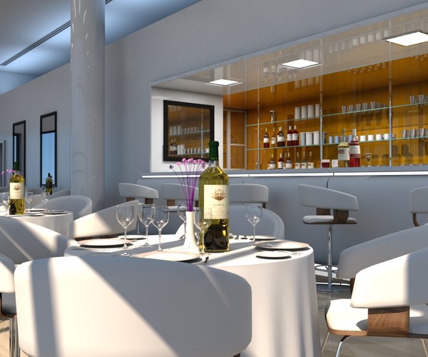ArtStation - Restaurant Interior 3D Model | Resources