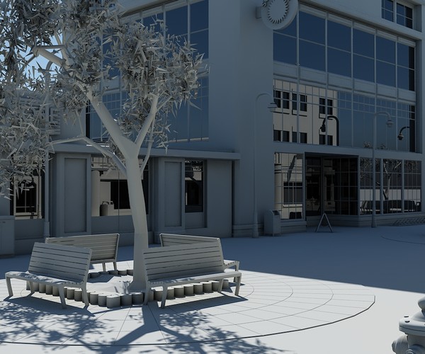 ArtStation - Shopping Center 3D Model | Resources