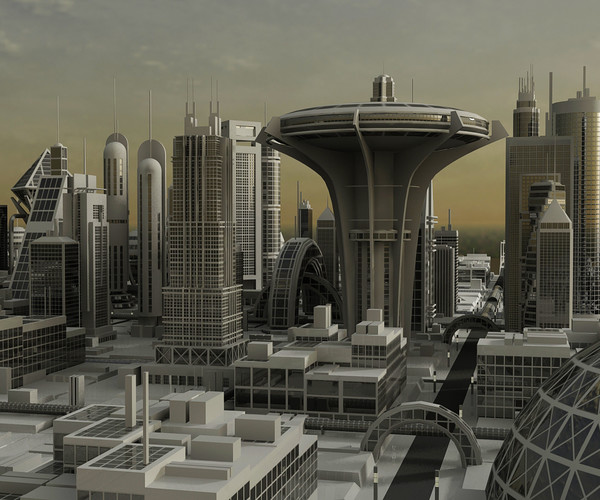 ArtStation - Sci-Fi City 3D Model | Resources
