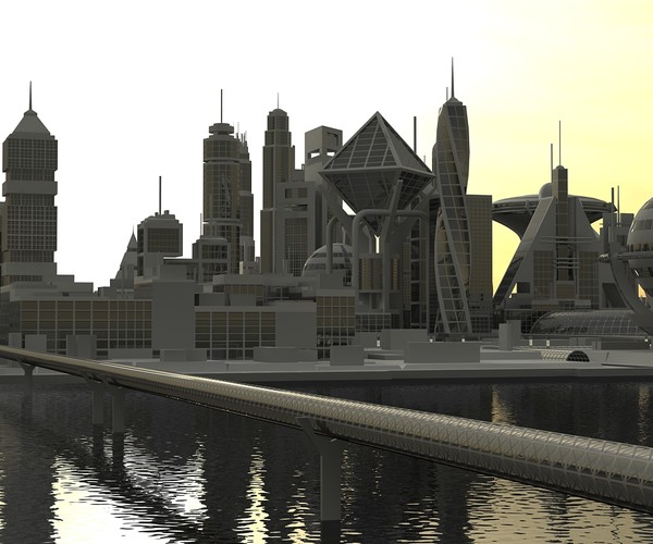 ArtStation - Sci-Fi City 3D Model | Resources