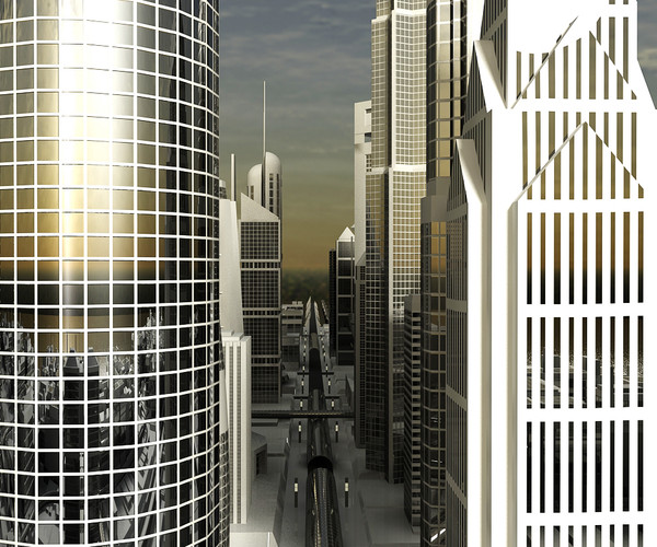 ArtStation - Sci-Fi City 3D Model | Resources