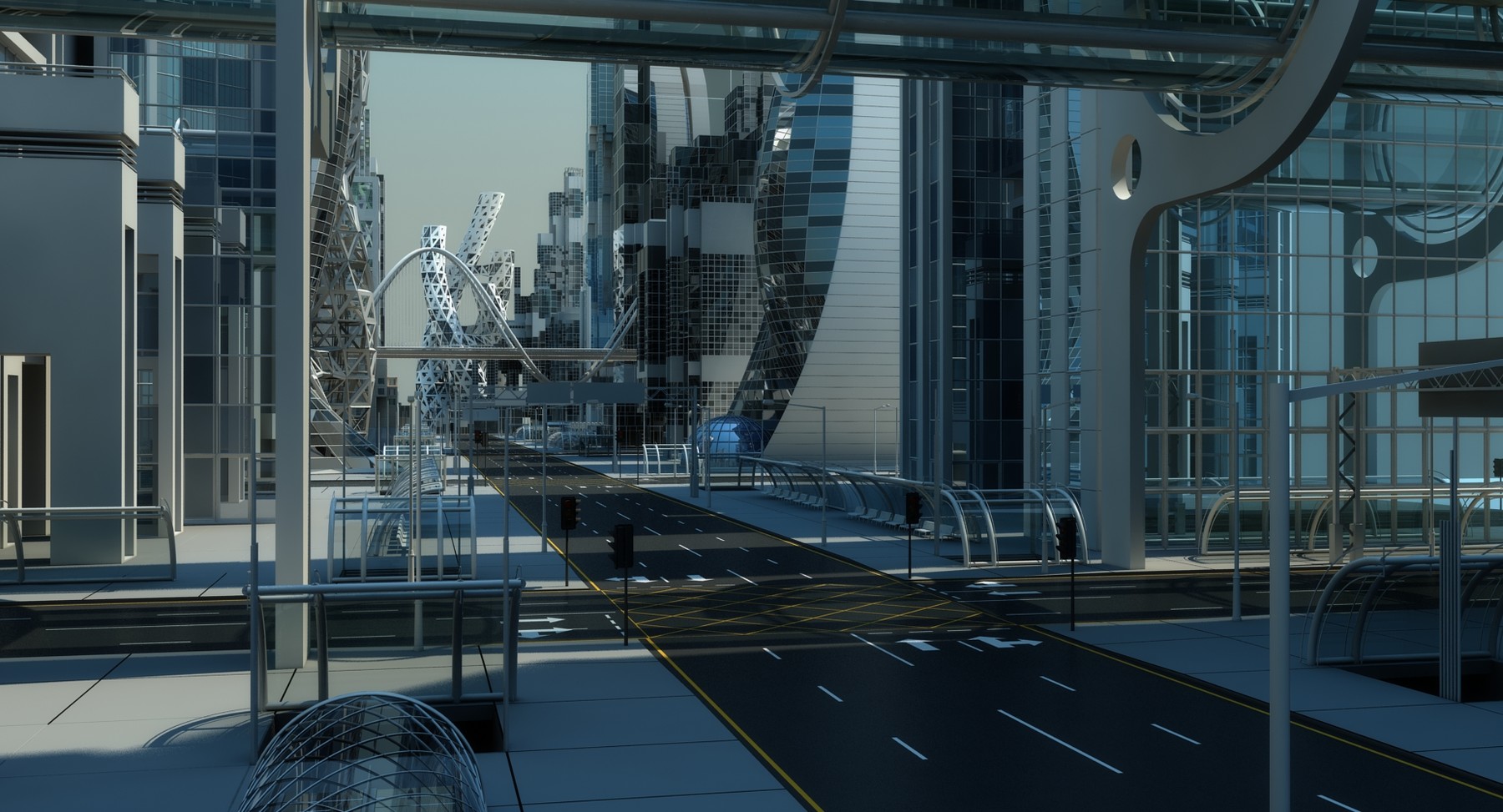 ArtStation - Future City HD 5 3D MODEL | Resources