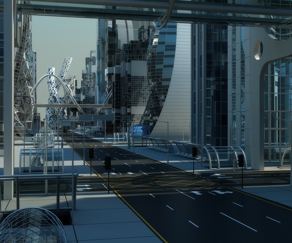 ArtStation - Future City HD 5 3D MODEL | Resources