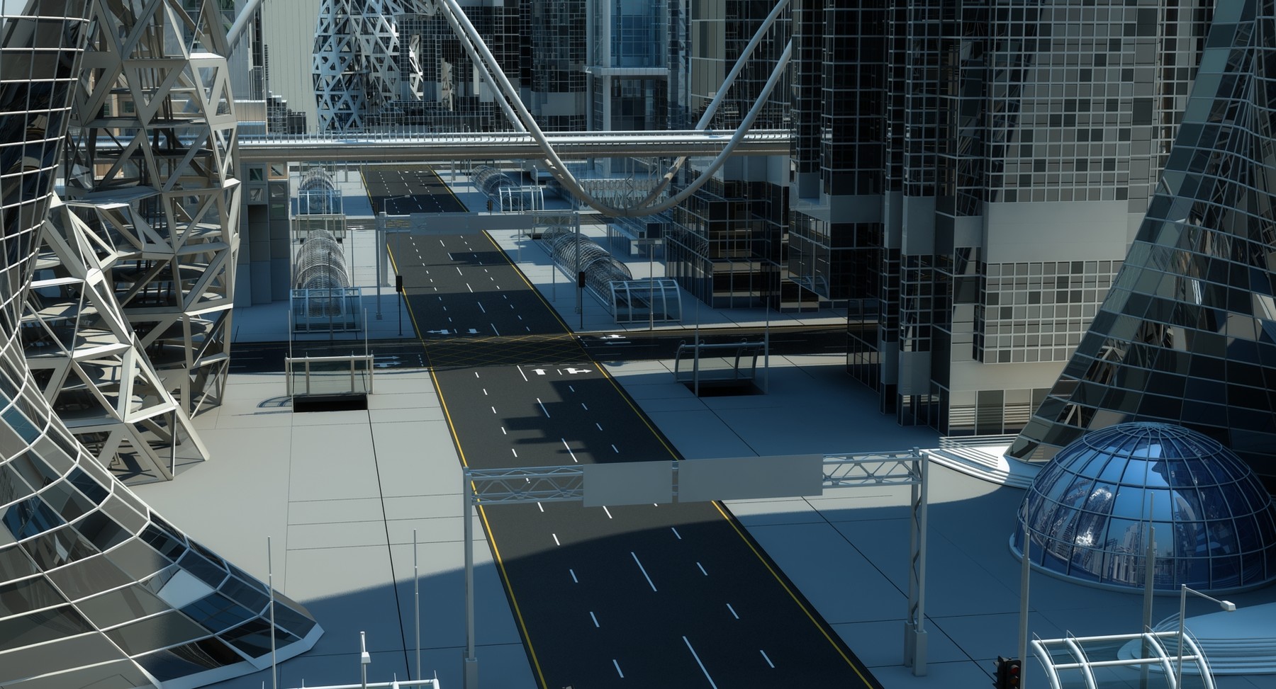 ArtStation - Future City HD 5 3D MODEL | Resources