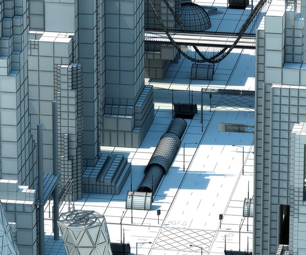 ArtStation - Future City HD 5 3D MODEL | Resources