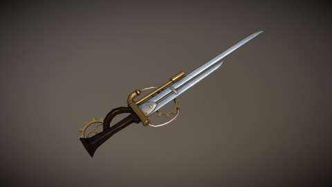 ArtStation - Steampunk Sword | Game Assets