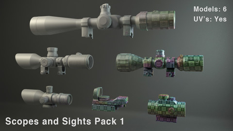 ArtStation - Scopes and Sights Pack 1 | Game Assets