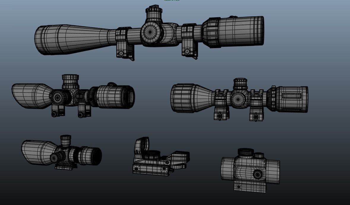ArtStation - Scopes and Sights Pack 1 | Game Assets
