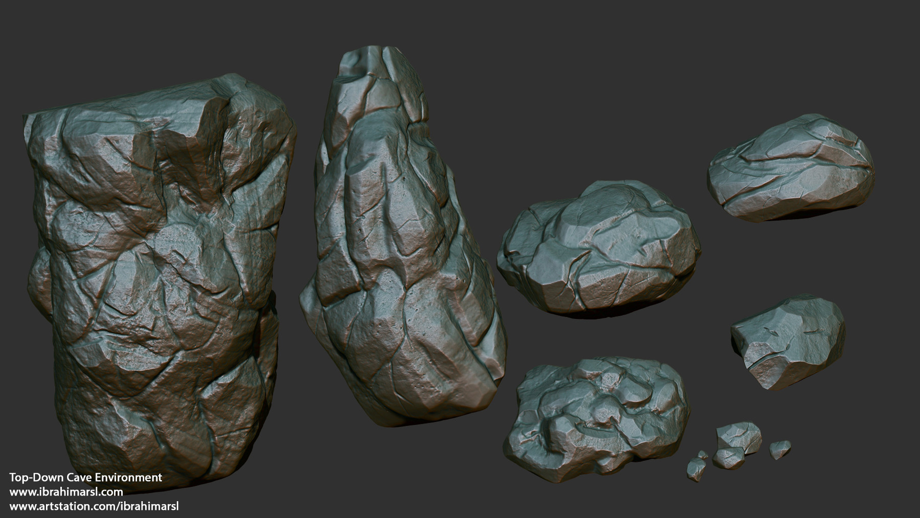 ArtStation - Top-Down Caves Environment Pack | Game Assets