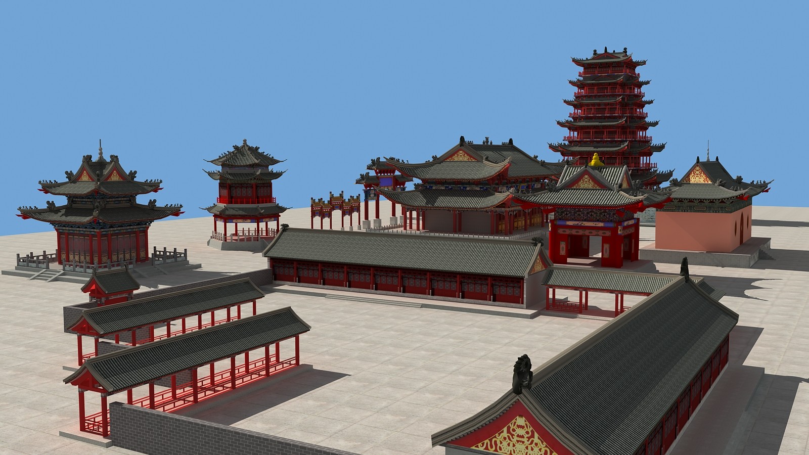 ArtStation - Ancient Chinese buildings Set | Resources