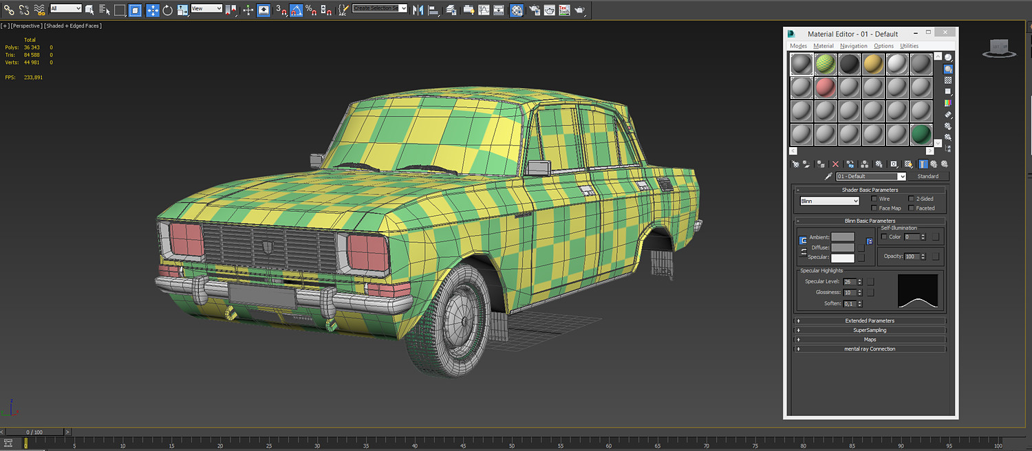 ArtStation - Soviet Sedan 2140 AZLK | Game Assets