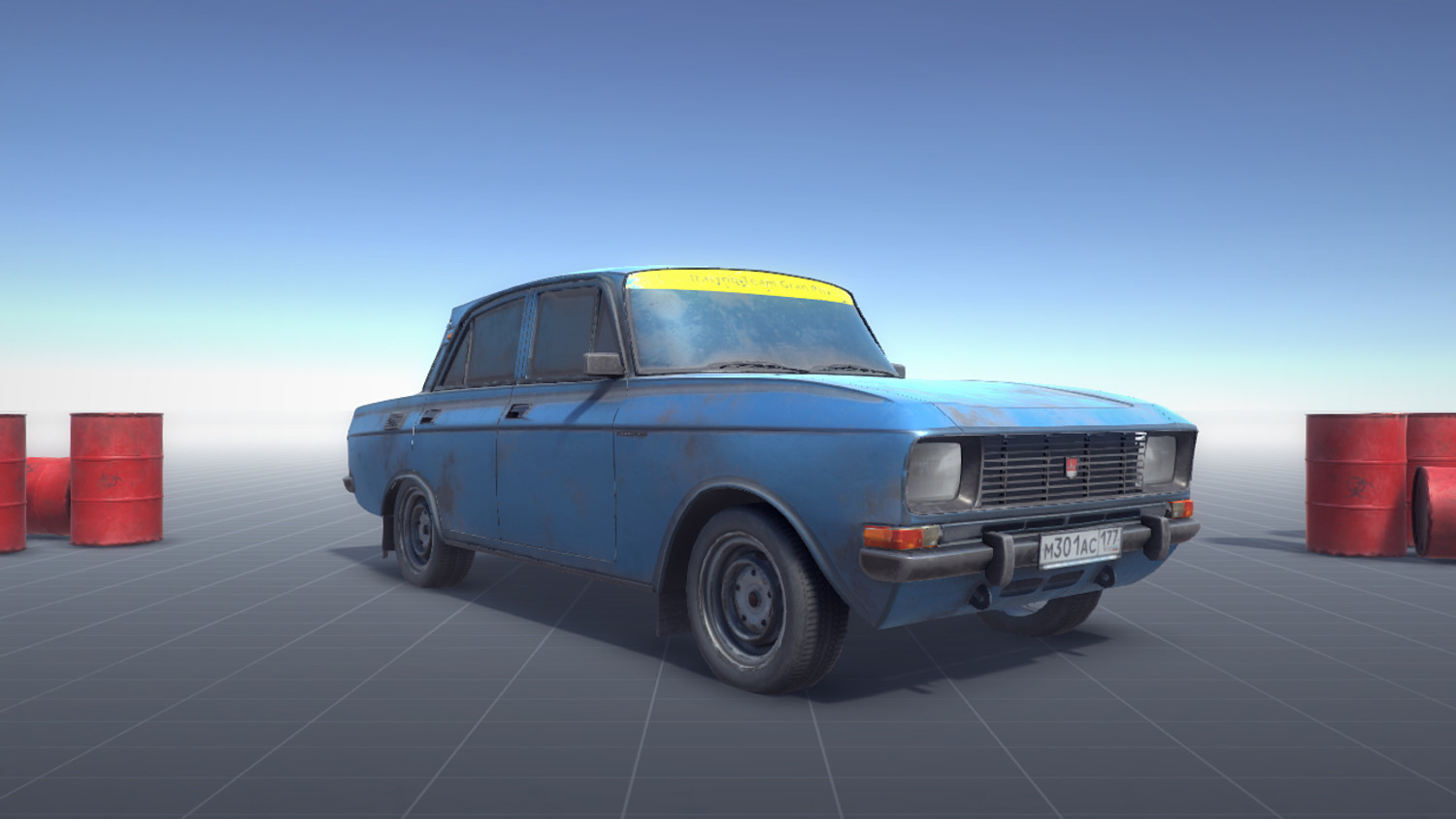 ArtStation - Soviet Sedan 2140 AZLK | Game Assets