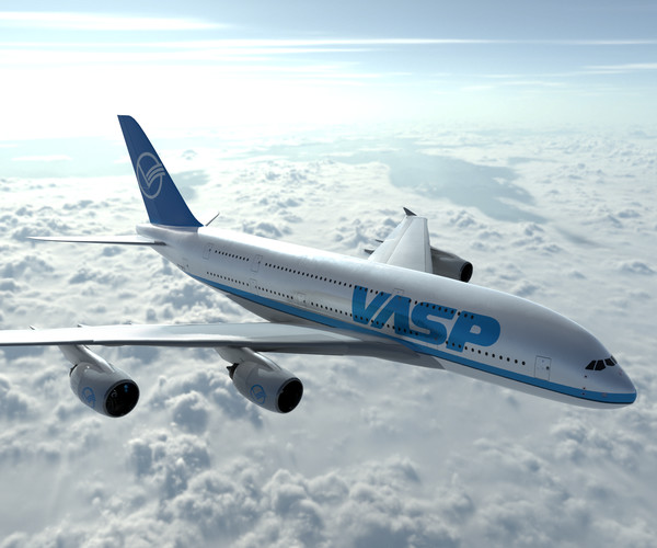 ArtStation - Airbus A380 Vasp | Resources