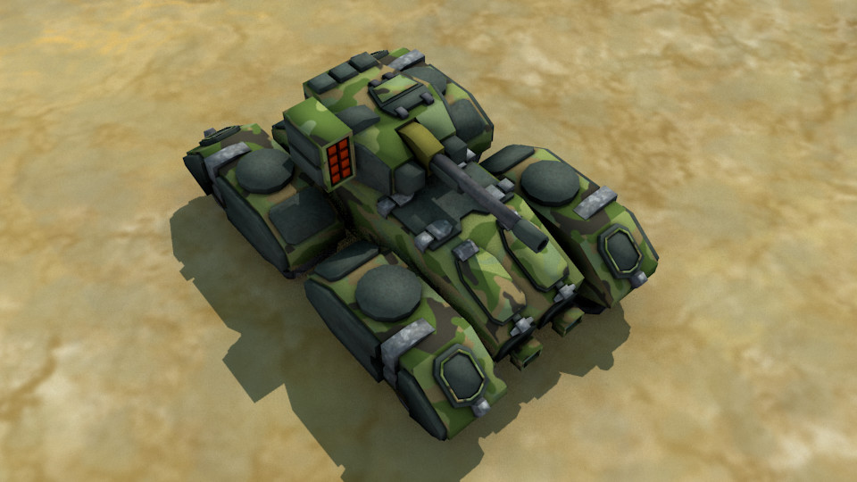 ArtStation - Low poly Fiction Tank Model | Game Assets