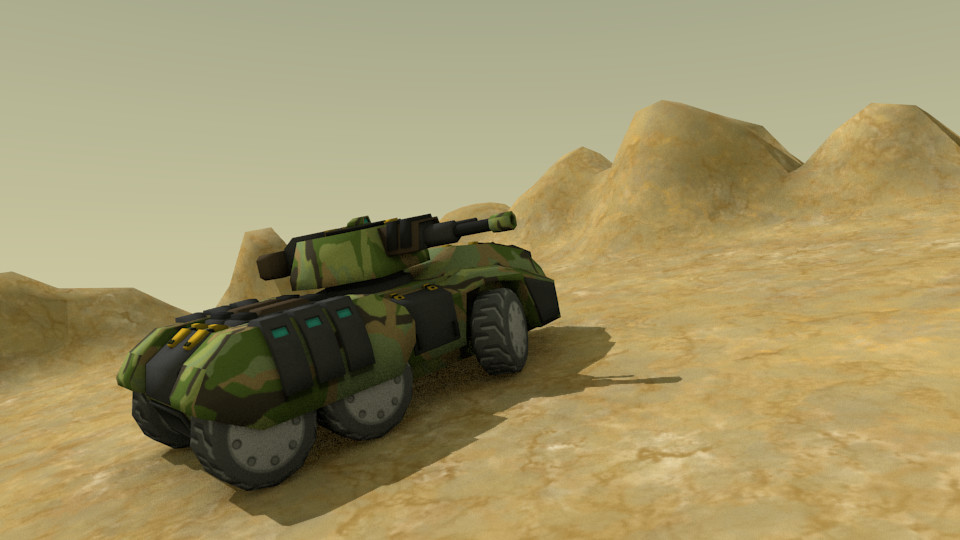 ArtStation - Low poly Fiction Tank Model | Game Assets