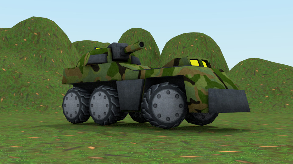 ArtStation - Low poly Fiction Tank Model | Game Assets