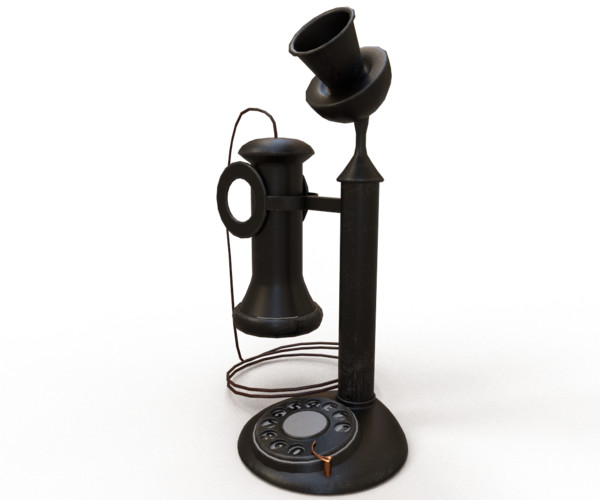 ArtStation - Old Phone from the forties Low Poly 3D model | Game Assets