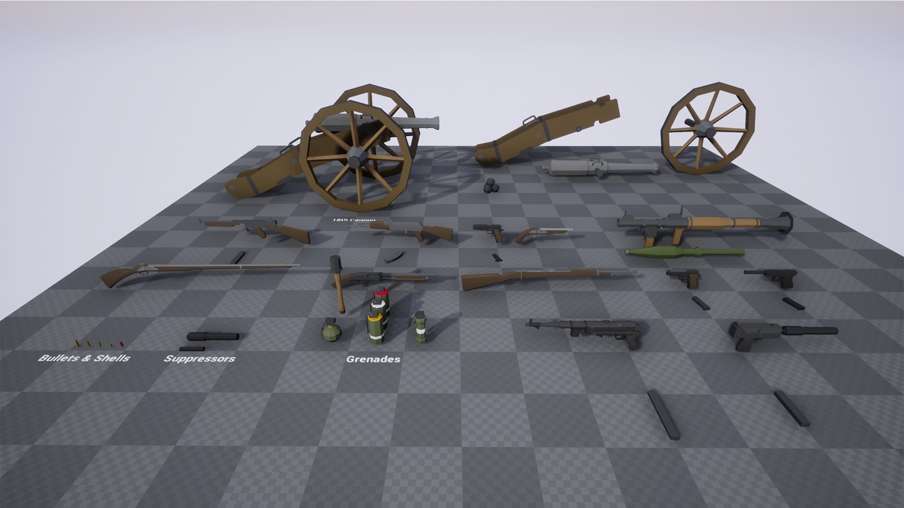 ArtStation - Low Poly Weapons Pack | UE4 | Game Assets