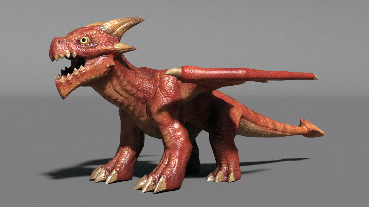 ArtStation - Dragol - the little dragon (Maya Rig) | Resources