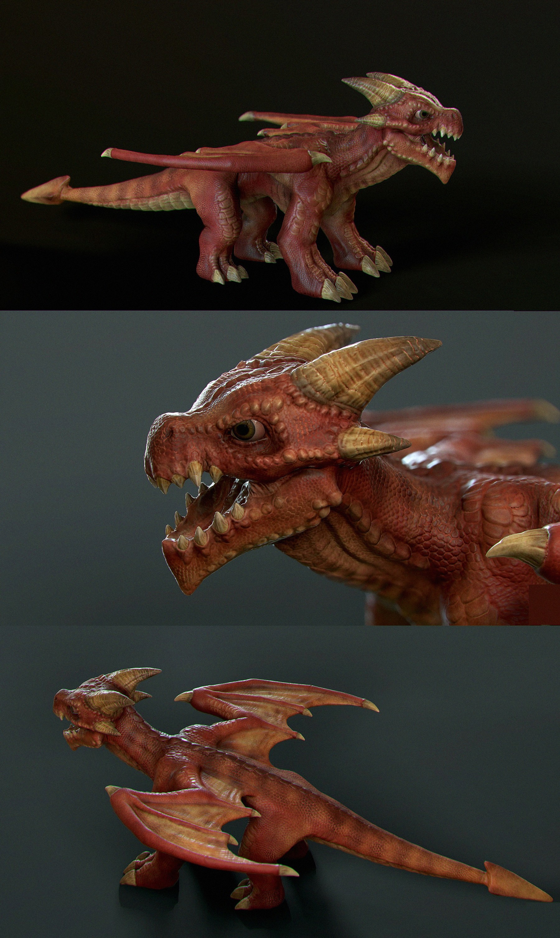 ArtStation - Dragol - the little dragon (Maya Rig) | Resources