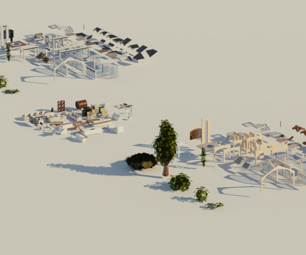 ArtStation - Modular Double Mansion Assets Pack | Resources