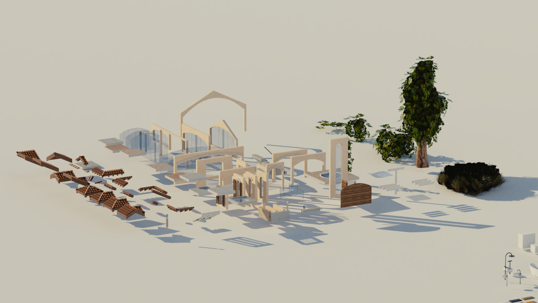 ArtStation - Modular Double Mansion Assets Pack | Resources