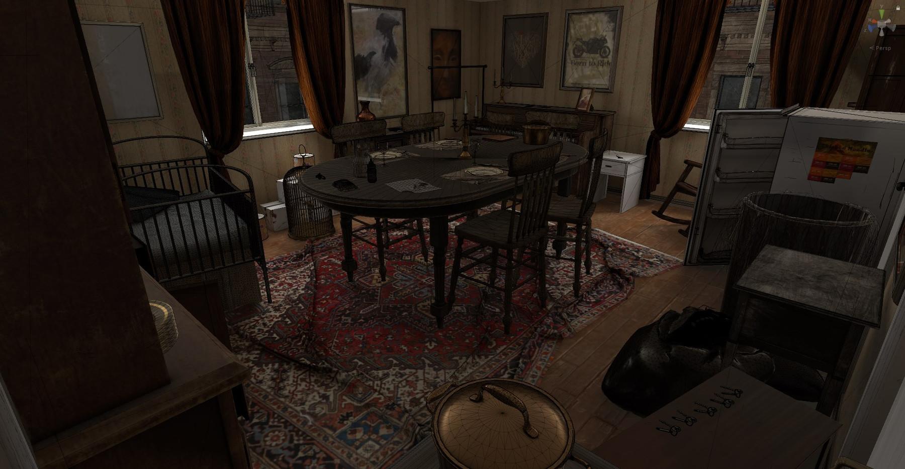 ArtStation - HQ Messy Dining Room PBR | Game Assets