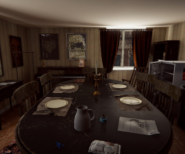 ArtStation - HQ Messy Dining Room PBR | Game Assets
