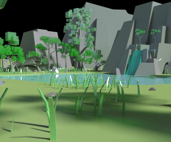 ArtStation - Boxy Forest Maya scenes | Resources