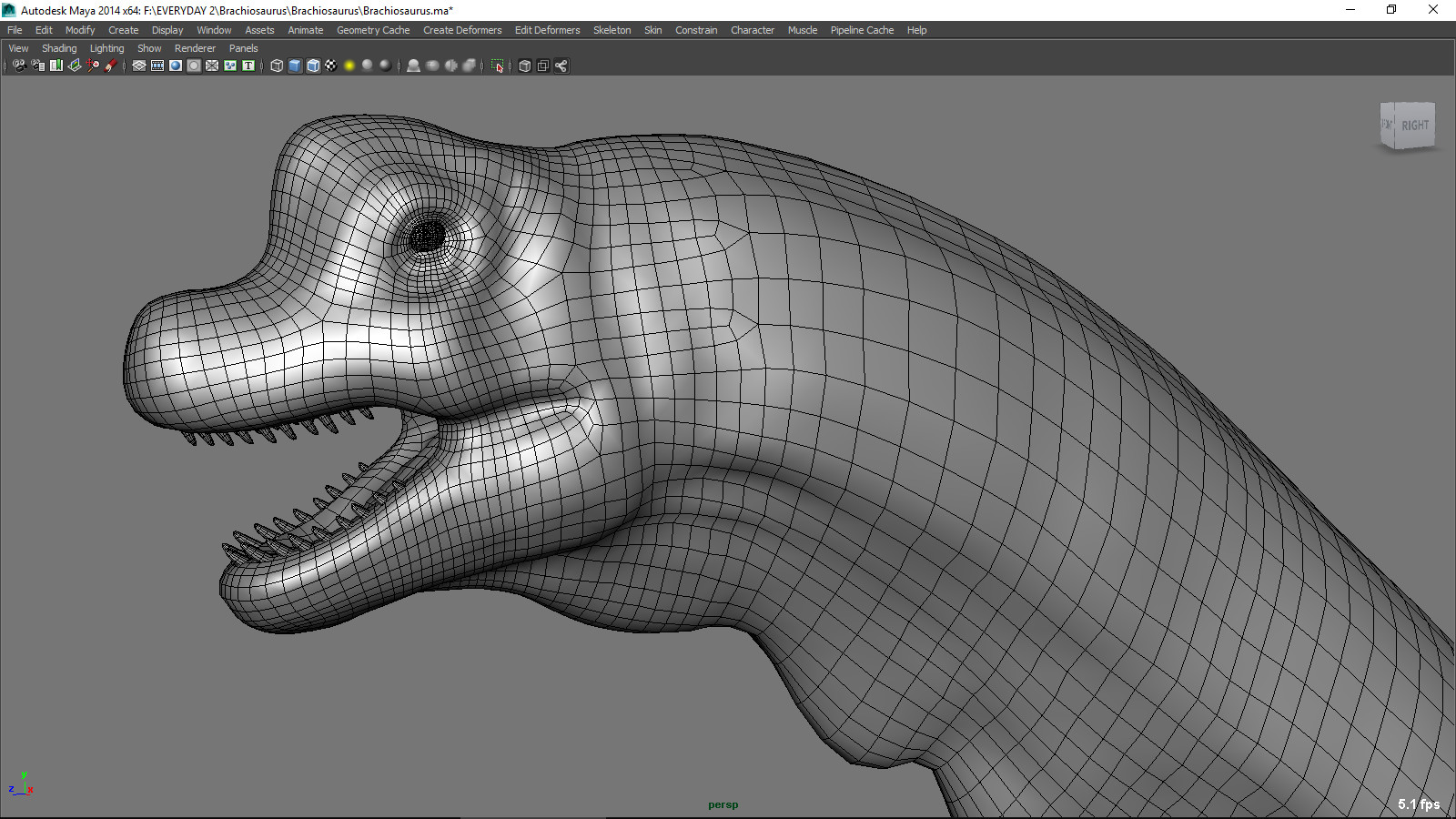 Truong CG Artist - Brachiosaurus Dinosaur Maya Rig