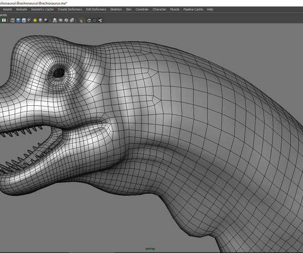 ArtStation - Brachiosaurus Dinosaur Maya Rig | Resources