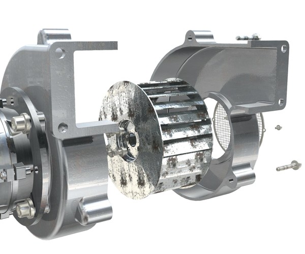 ArtStation - Industrial Centrifugal Blower Fan - Animated 3D model ...