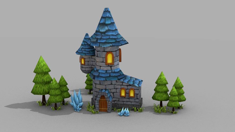 ArtStation - Wizard Tower Models [Low Poly] | Game Assets