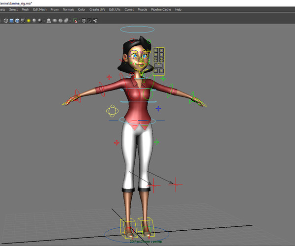 ArtStation - Janine Female character Maya Rig | Resources