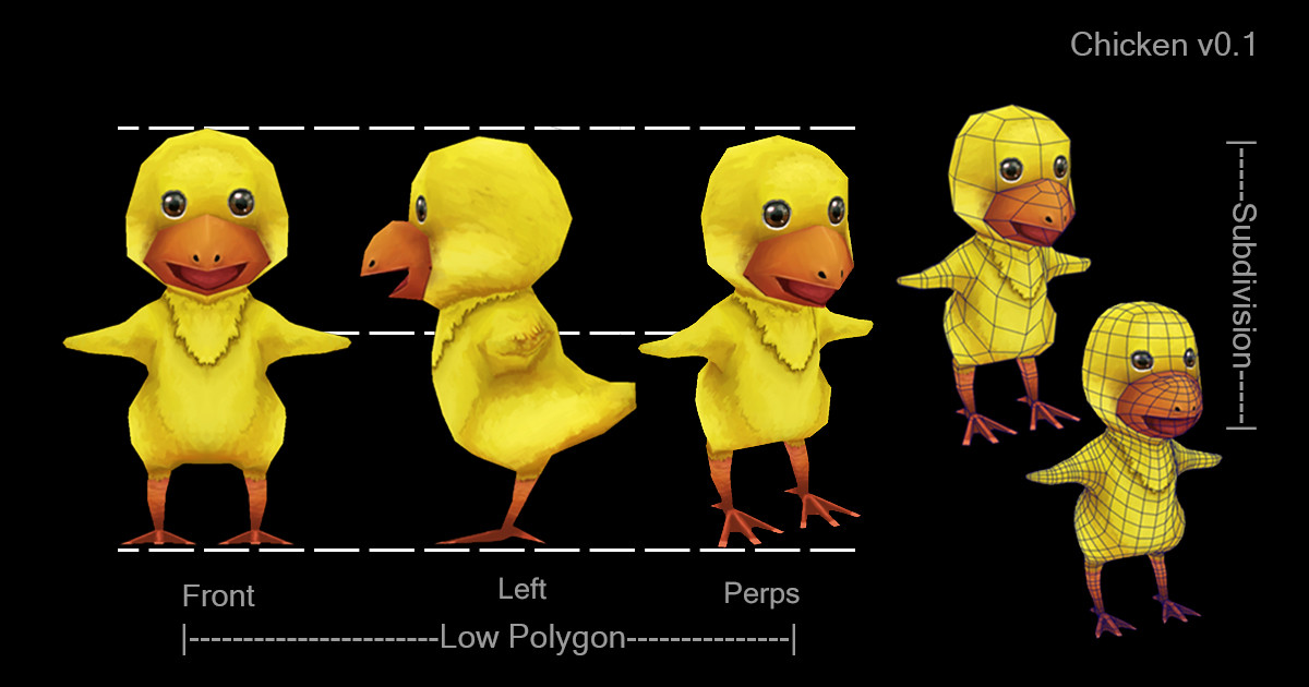 ArtStation - Chicken_v01 | Game Assets