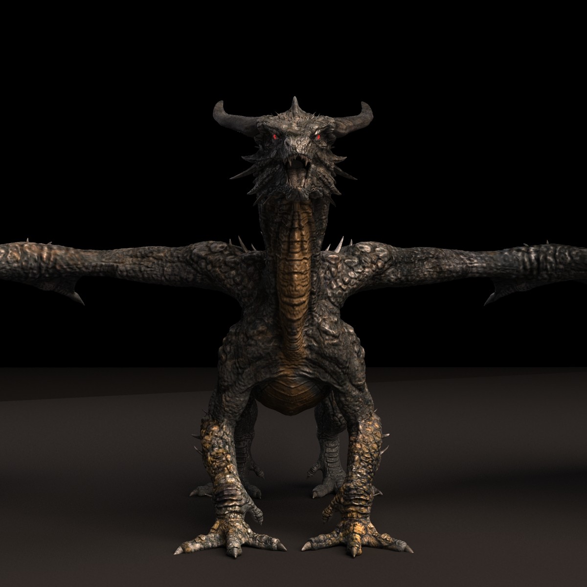 ArtStation - Stone Dragon Maya Rig | Game Assets