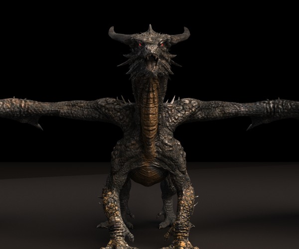 ArtStation - Stone Dragon Maya Rig | Game Assets