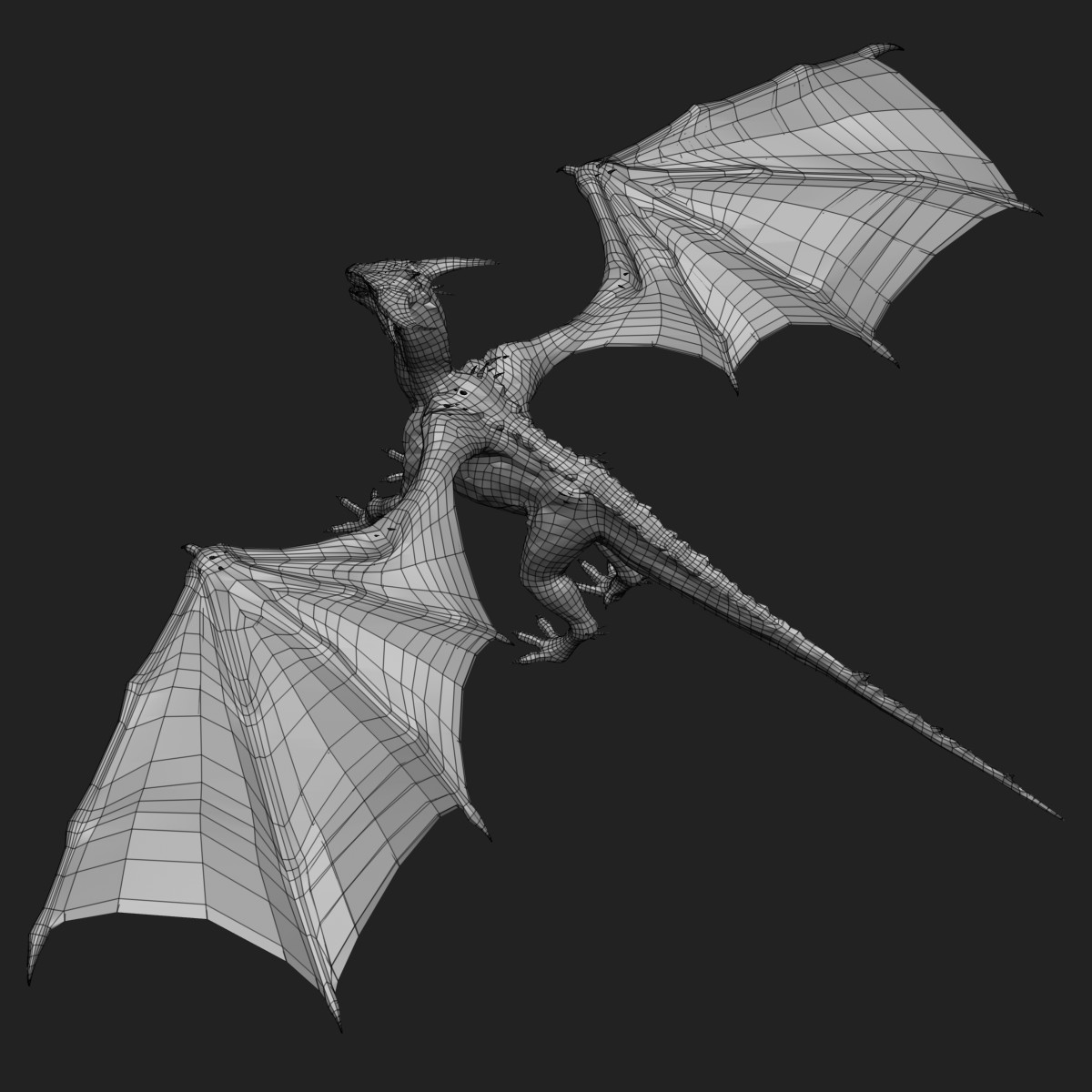 ArtStation - Stone Dragon Maya Rig | Game Assets