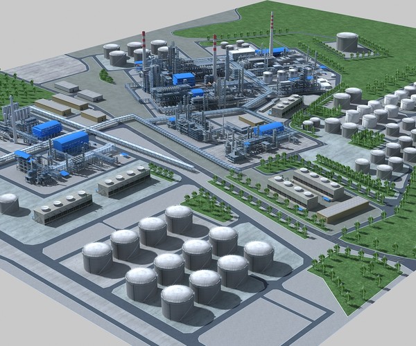 ArtStation - Complete Refinery Scene | Resources