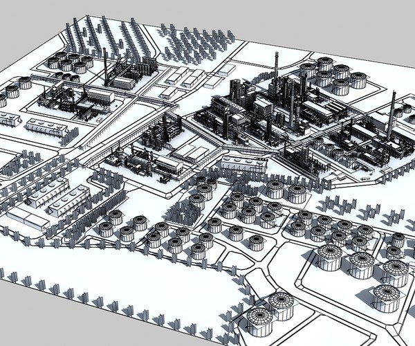 ArtStation - Complete Refinery Scene | Resources