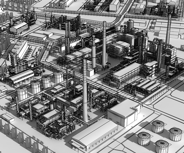 ArtStation - Complete Refinery Scene | Resources