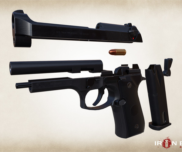 ArtStation - FPS M9 Beretta Pistol | Resources